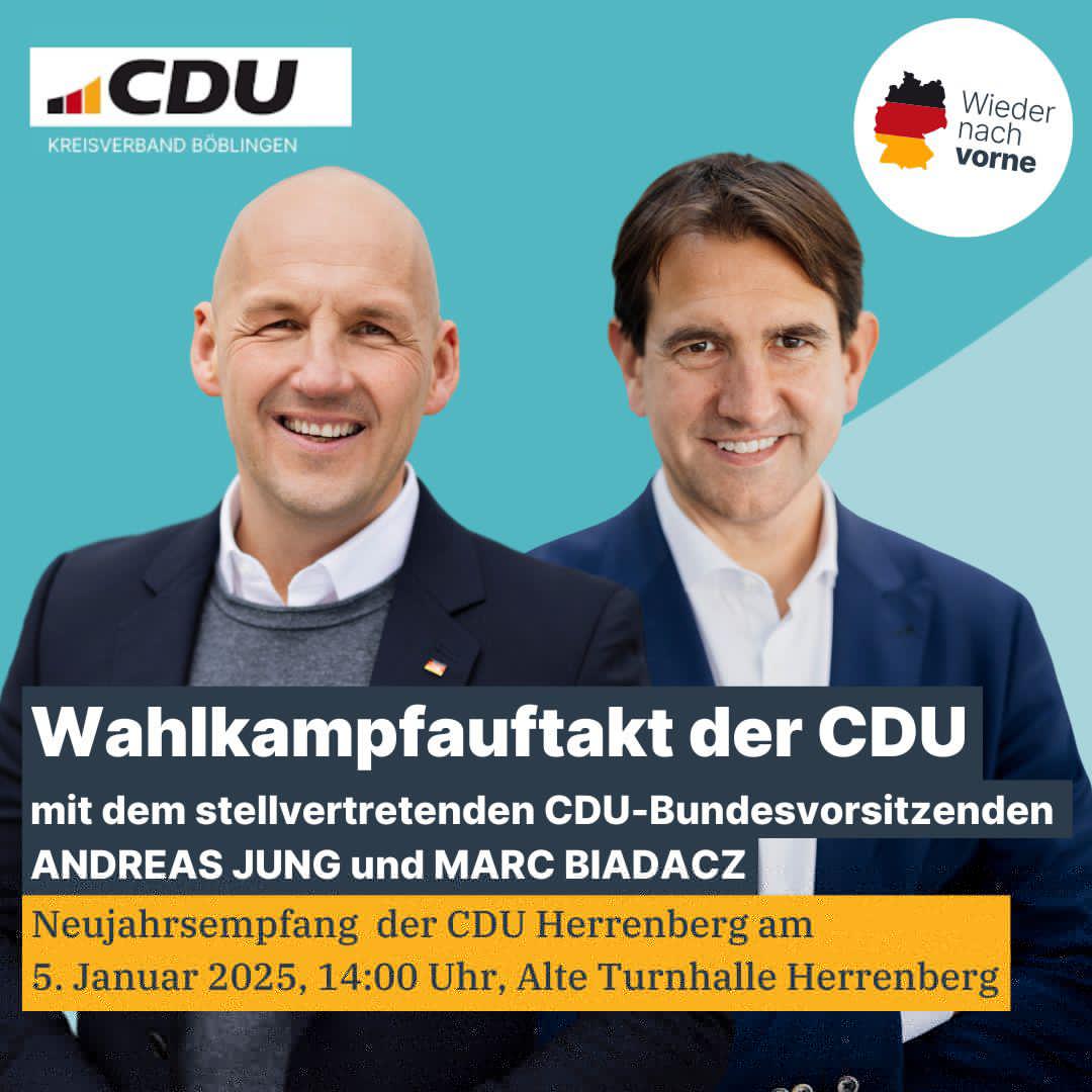 Marc Biadacz und die CDU im Kreis Böblingen starten in den ...